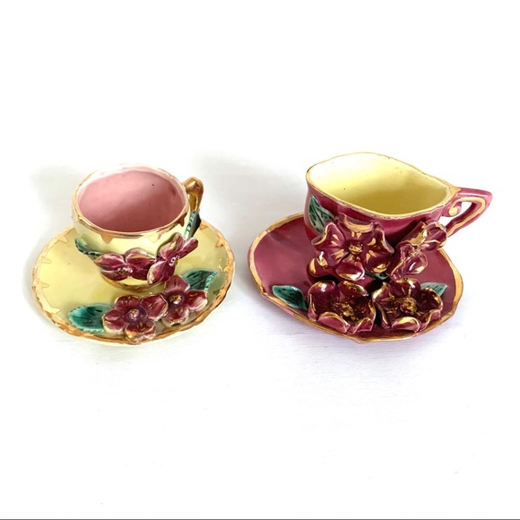 Vintage | Dining | Vintage Rococo 2 Small Coffee Cups With Saucers ...